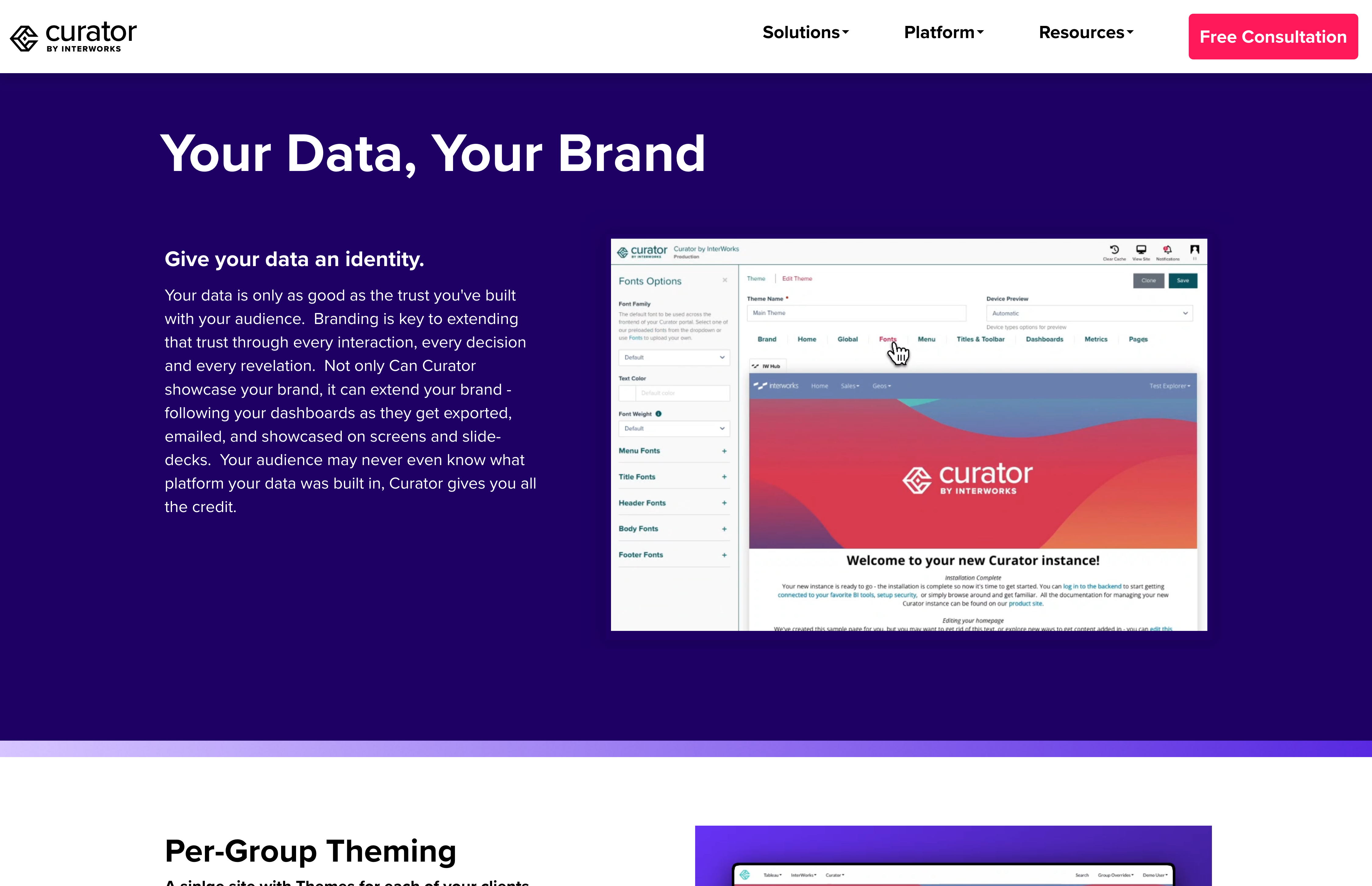 White Labelling and Branding | Curator by InterWorks